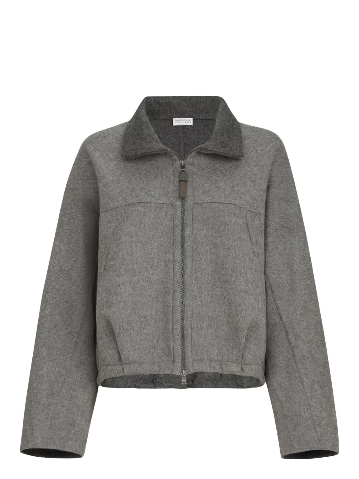 BRUNELLO CUCINELLI Brunello Cucinelli Hand-Crafted Virgin Wool Double Cloth Bomber Jacket